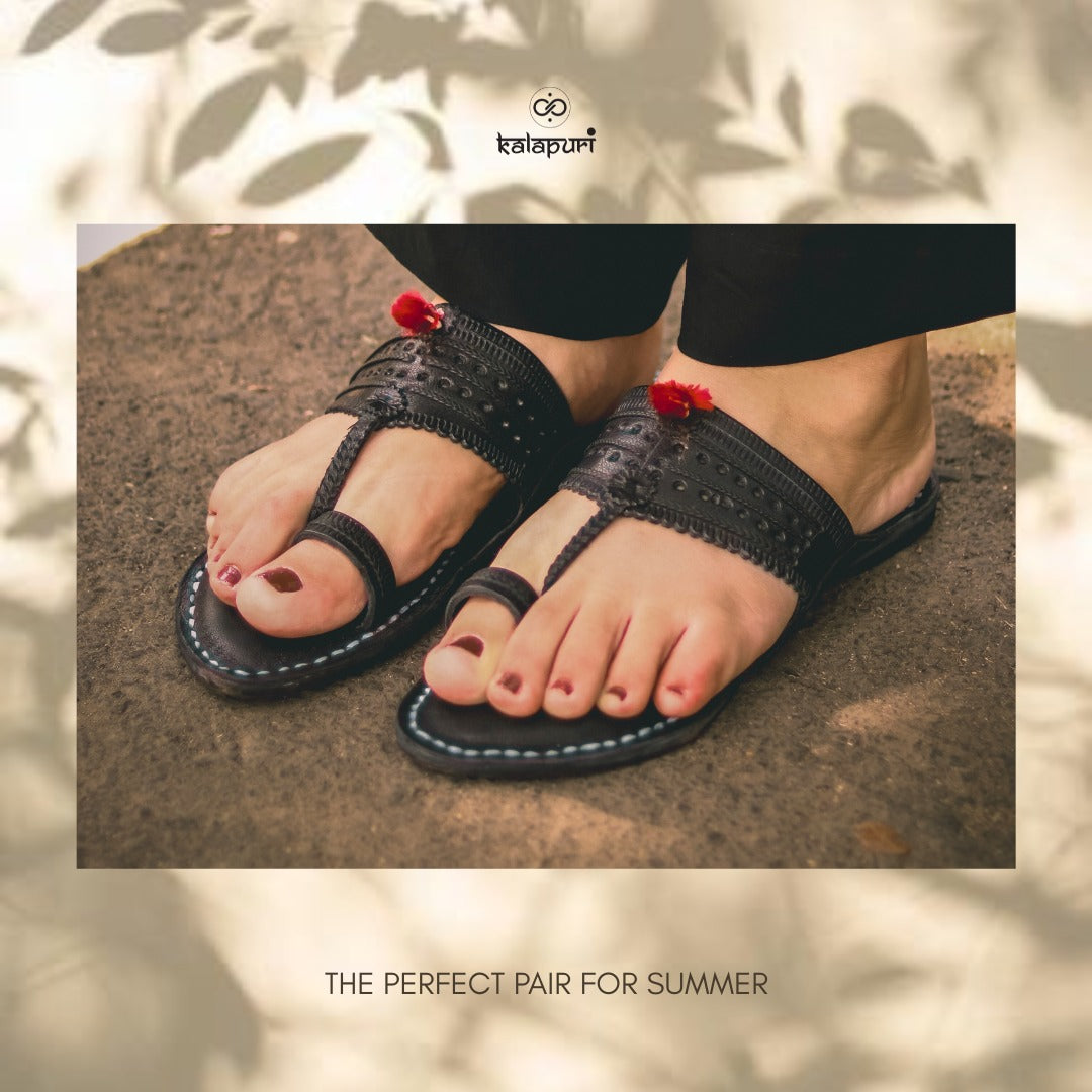 Women’s Spectrum Classic Kolhapuri Chappals – Premium Leather Footwear ...
