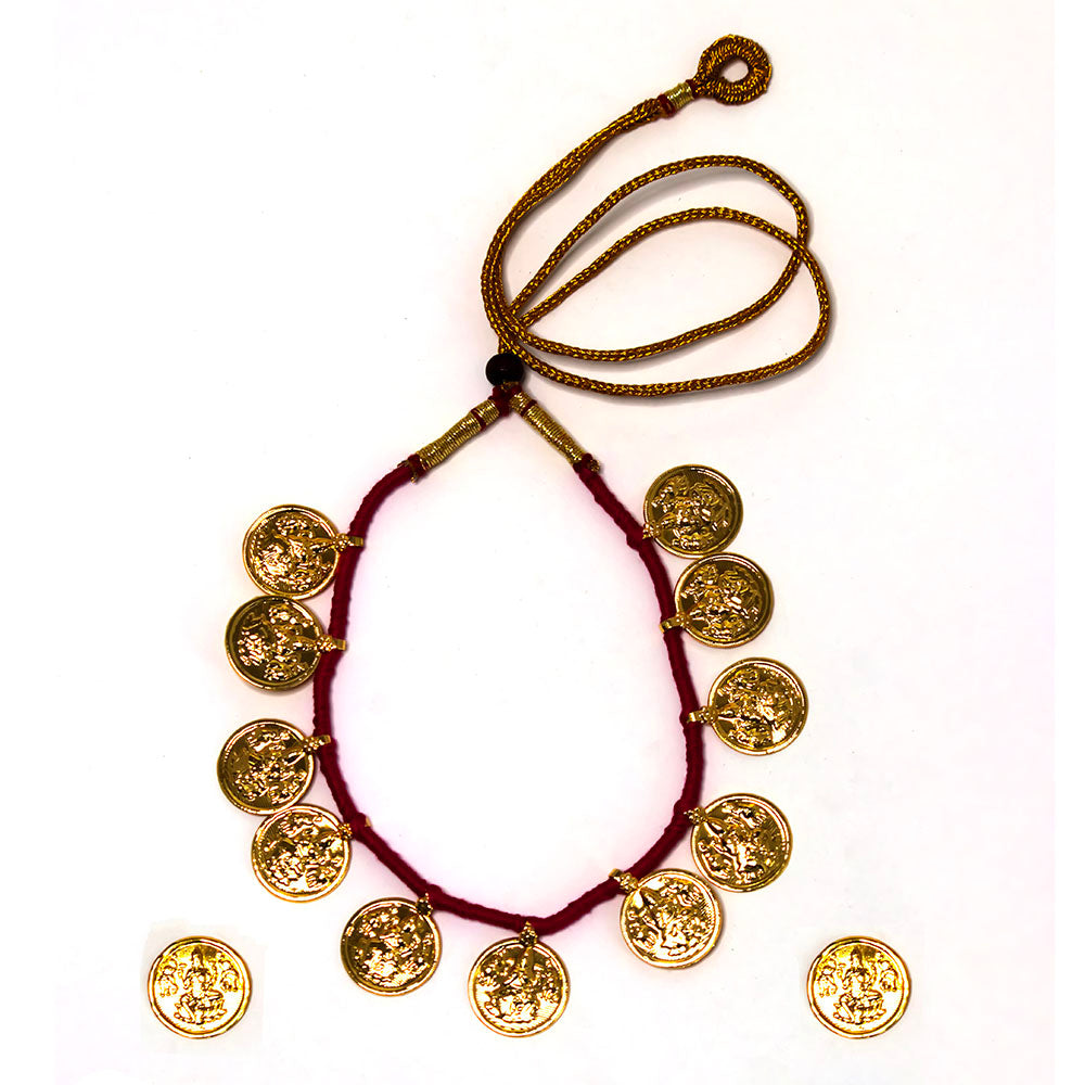Traditional Kolhapuri Lakshmi Coin Necklace – Kalapuri