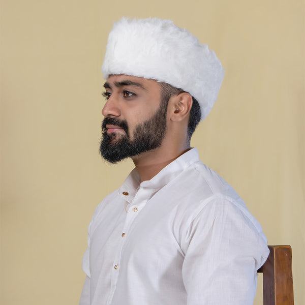 Maharashtrian White Fur Topi – Kalapuri